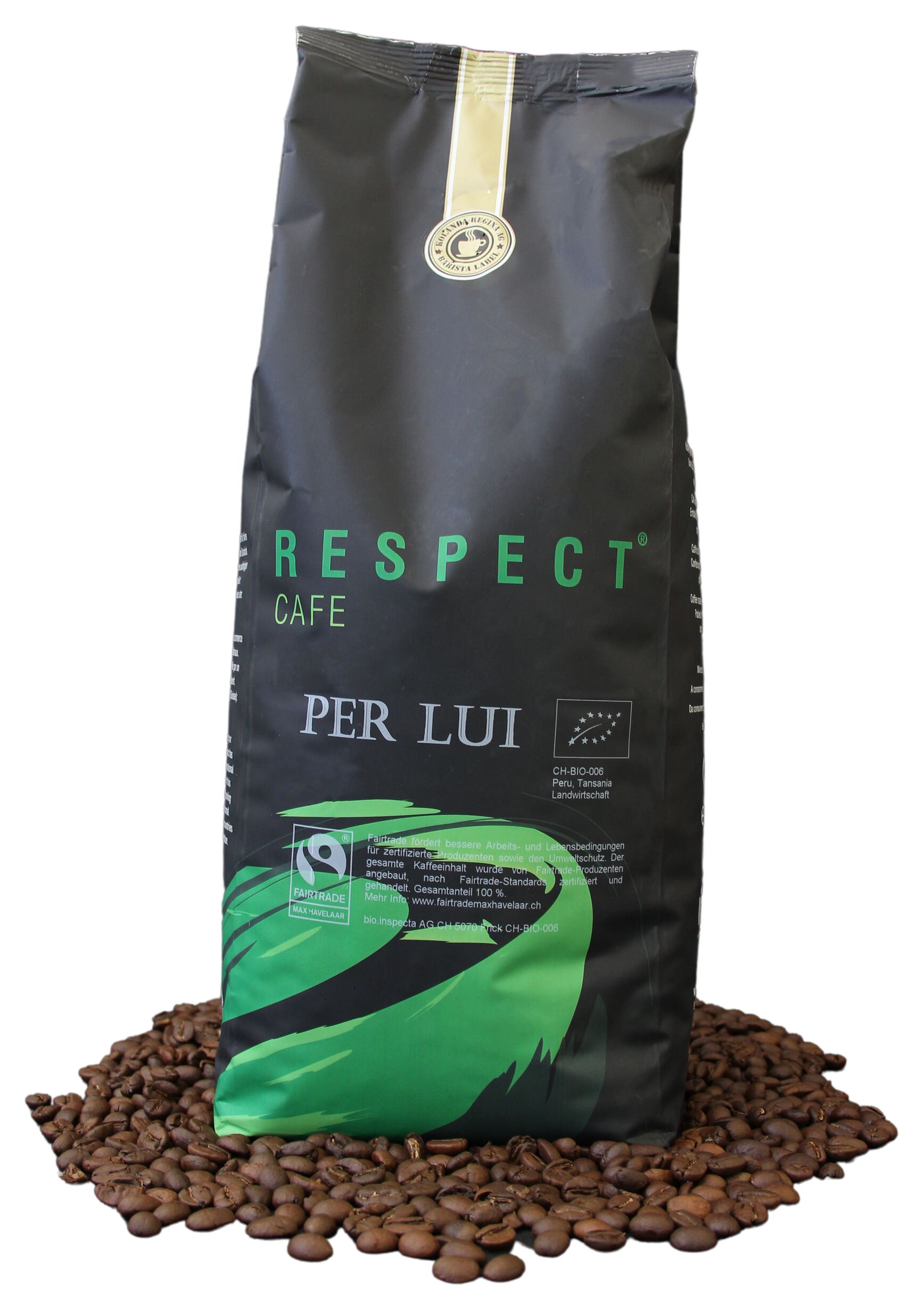 Café Respect PER LUI Bio/Fairtrade Bohnen – Kolanda-Regina